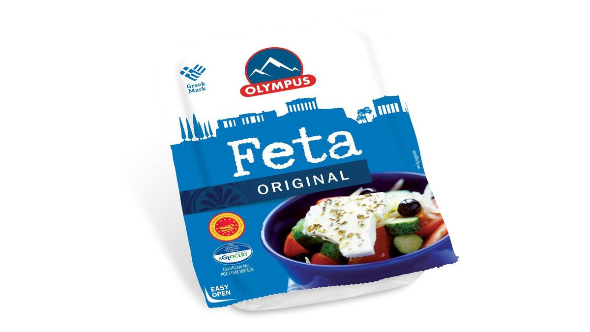 Branza feta din lapte de capra si oaie 350 g Olympus | Carrefour ...
