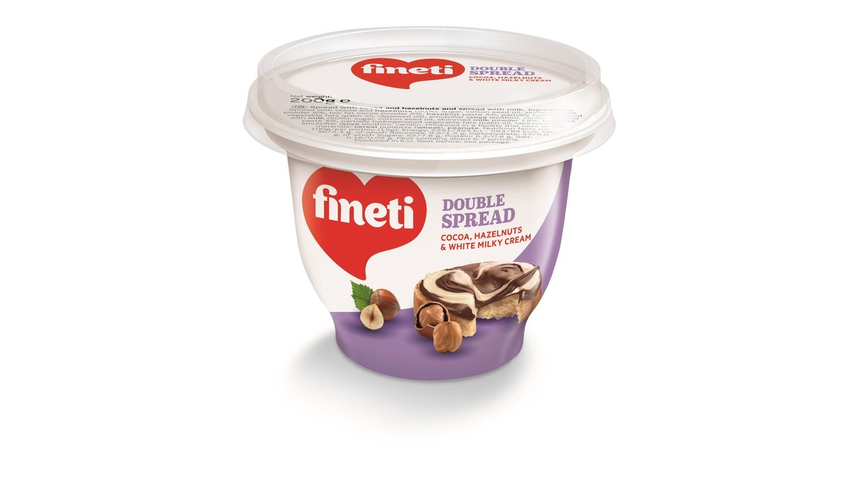 Crema cu cacao, alune de padure si lapte Fineti Double 200g | Carrefour ...