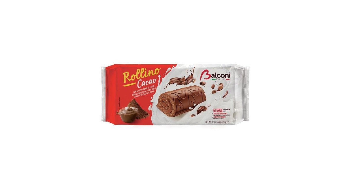 Mini rulouri cu umplutura & glazura de cacao Balconi 222 g | Carrefour ...