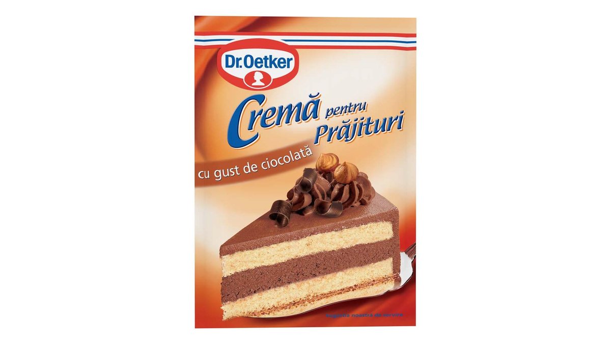 Praf de crema pentru prajituri cu gust de ciocolata 55g Dr.Oetker ...