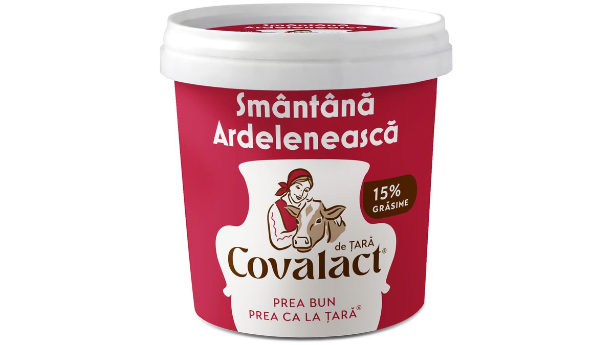 Smantana ardeleneasca 15% grasime 900 g Covalact de Tara | Carrefour ...