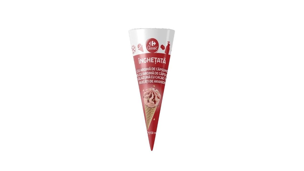 Inghetata Cornet Capsuni Arahide 130ML | Carrefour Hypermarket ...