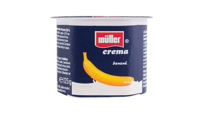 Muller Crema Iaurt cu piure de Banane 125g | Carrefour Hypermarket ...