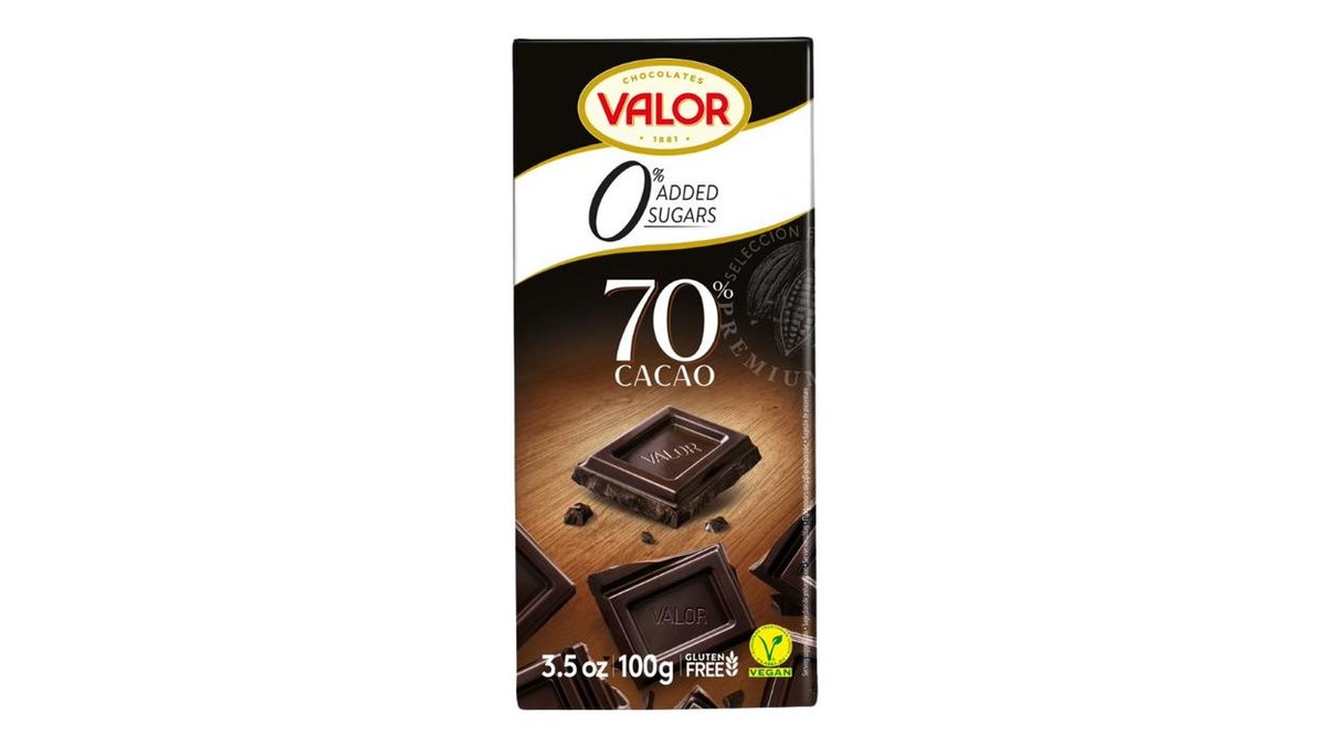 Ciocolata Neagra 70% Cacao Fara Zahar Valor 100G | Carrefour Liviu Rebreanu (4528) | Wolt