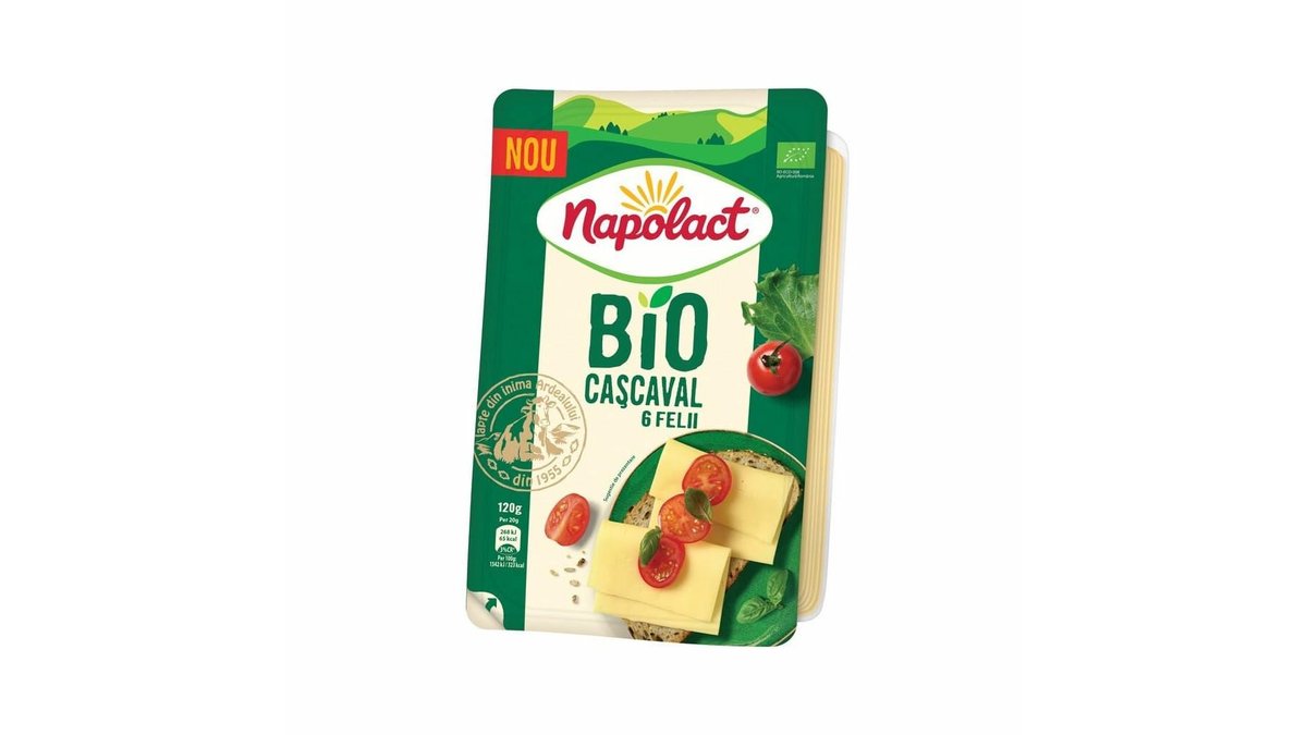 Cascaval felii BIO Napolact, 120 g | Auchan - Bacau | Wolt