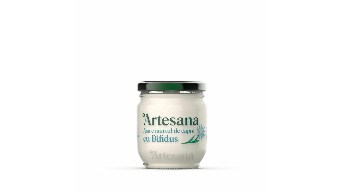 Iaurt natural din lapte de capra cu bifidus Artesana, 160 g | Auchan ...