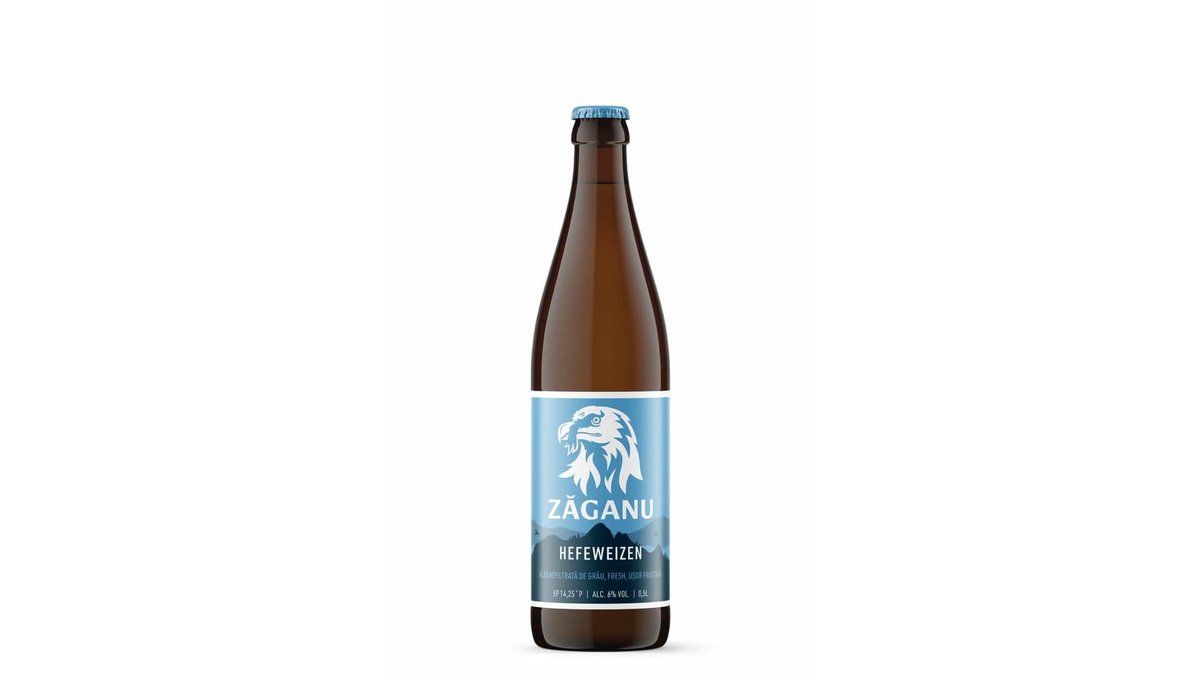 Bere artizanala nefiltrata alba Zaganu Hefeweizen, 0.5 l | Auchan ...