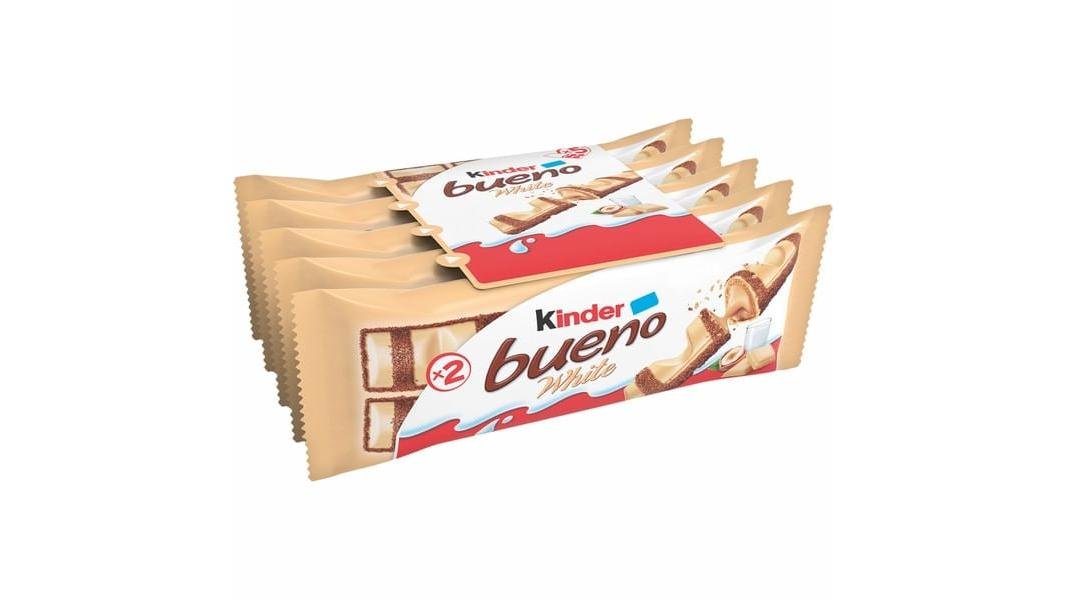 Batoane Kinder Bueno White, 5 bucati, 195 g | Auchan Hypermarket Cluj ...