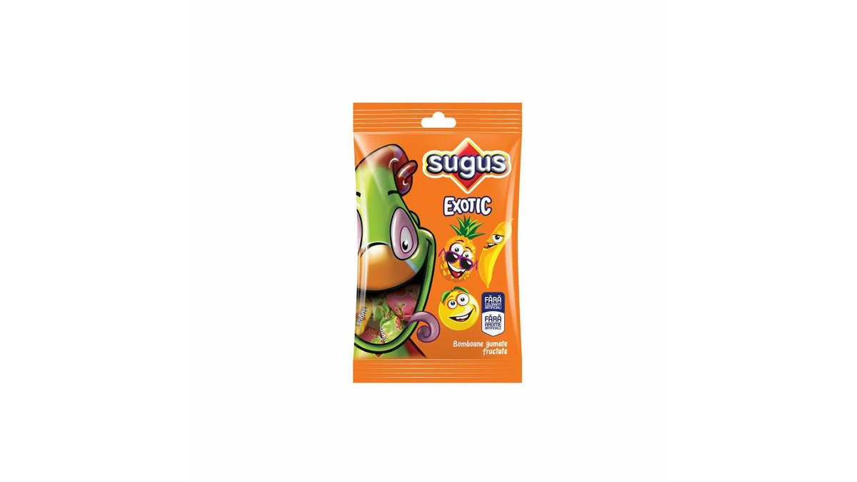Bomboane gumate cu gust de fructe exotice Sugus, 80g | Auchan ...