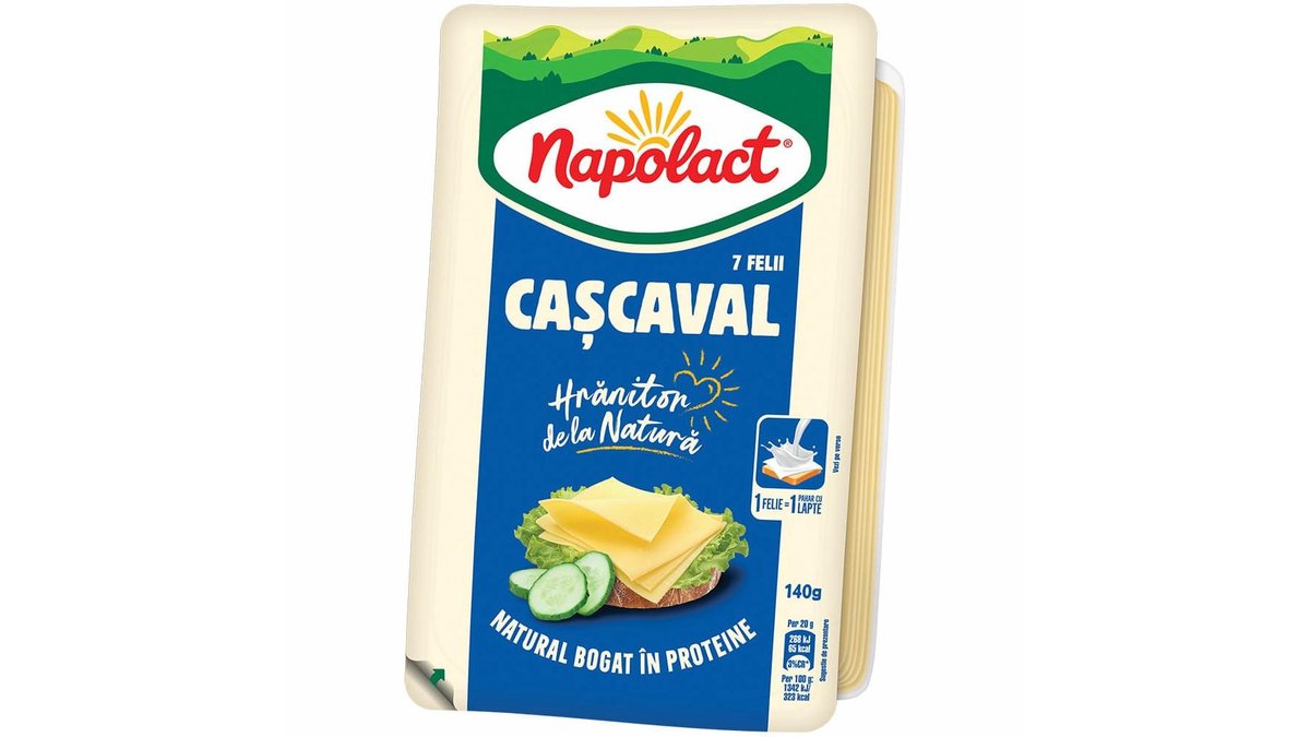 Cascaval felii Napolact, 140 g | Auchan Supermarket Buziasului | Wolt