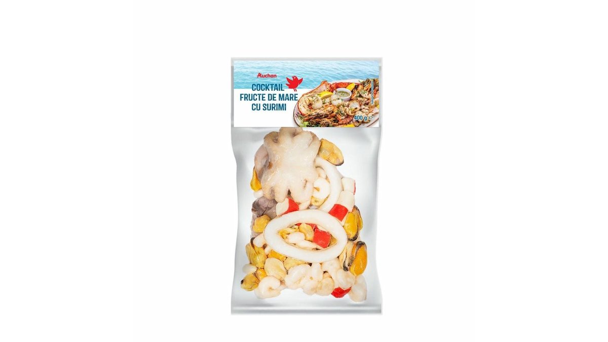 Cocktail fructe de mare congelate Auchan, 500 g | Auchan Hypermarket ...