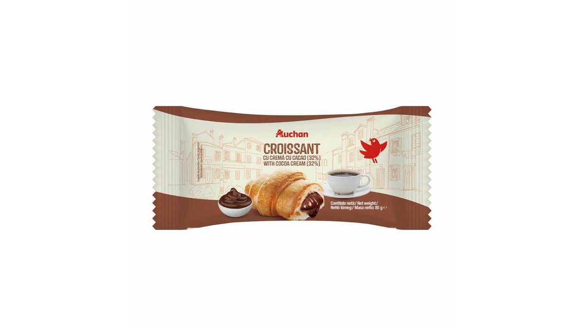 Croissant cu crema cu cacao Auchan, 85 g | Auchan Hypermarket Timișoara ...