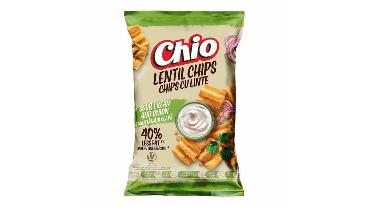 Chipsuri cu linte, smantana si ceapa Chio, 65 g | Auchan - Crangasi | Wolt