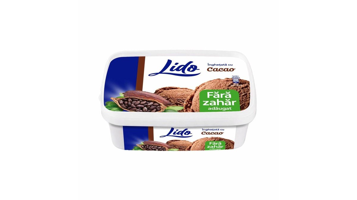 Inghetata cacao la caserola Betty Ice Lido, fara zahar, 1000 ml ...