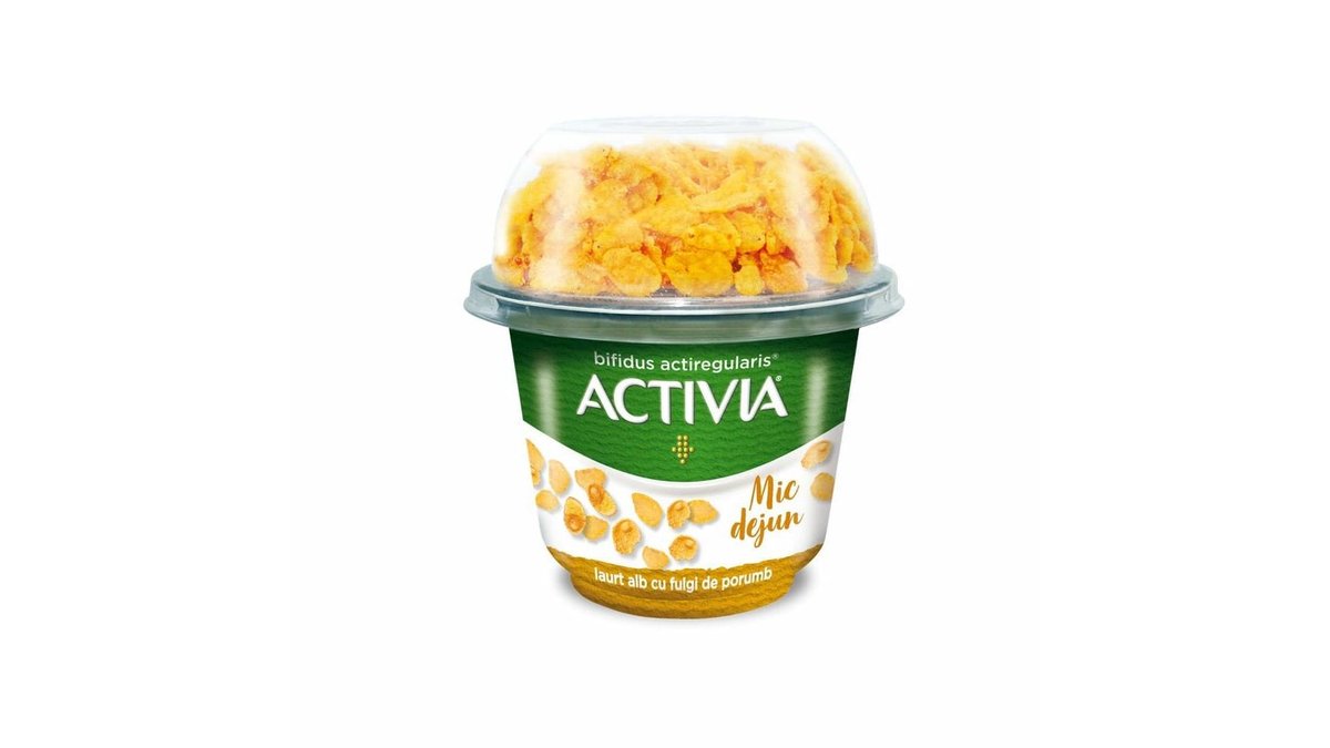 Iaurt mic dejun Activia, cu fulgi de porumb, 168 g | Auchan Hypermarket ...