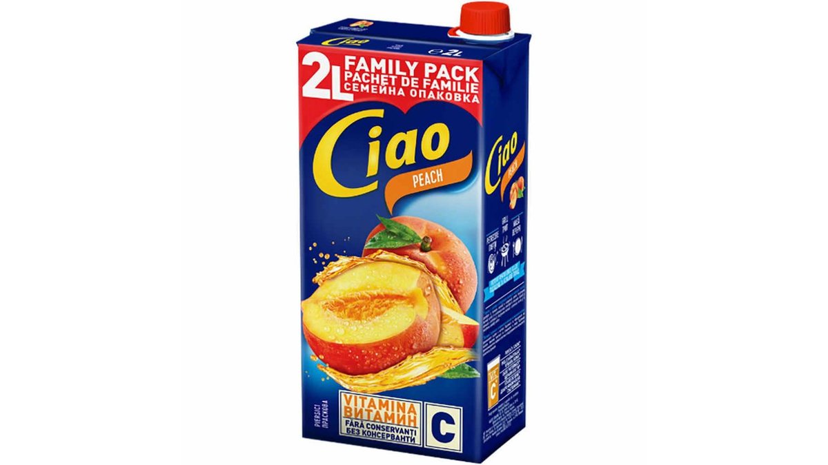 Suc natural de piersici Ciao, 2 l | Auchan Hypermarket Berceni | Wolt
