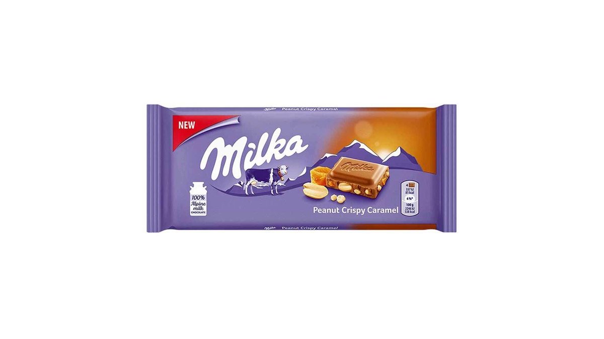 Ciocolata cu alune si caramel Milka, 90 g Ciocolata cu alune si caramel ...