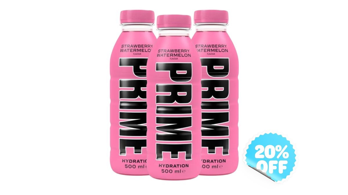 3x Prime Isotonic Hydration Drink Strawberry Watermelon -20%, (3x500 ml), 1.5 l | Wolt Market ...