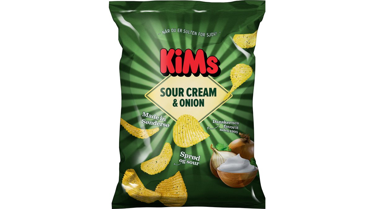 Bølgechips Sour Cream & Onion, KiMs | Wolt Market Kbh Laplandsgade | Wolt