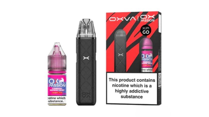 OXVA Xlim Go Pod Kit ( Black ) + OX Passion Salt - Strawberry Raspberry ...