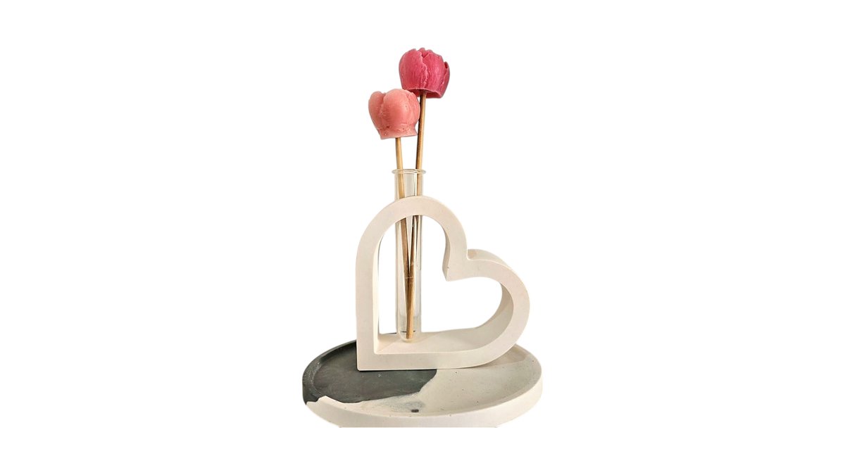Porcelanato Tray With Porcelanato Vase With Test Tube | Enchanté Gifts ...