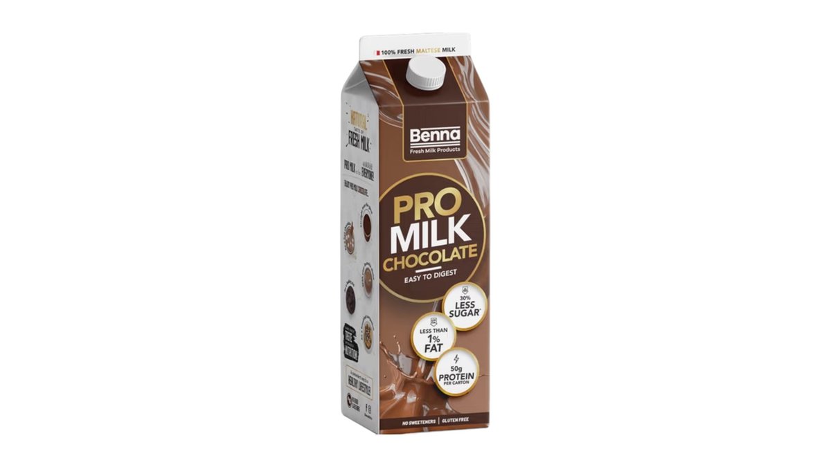 Benna Pro Milk Chocolate Milkshake, 1 L | Wolt Market San Gwann | Wolt