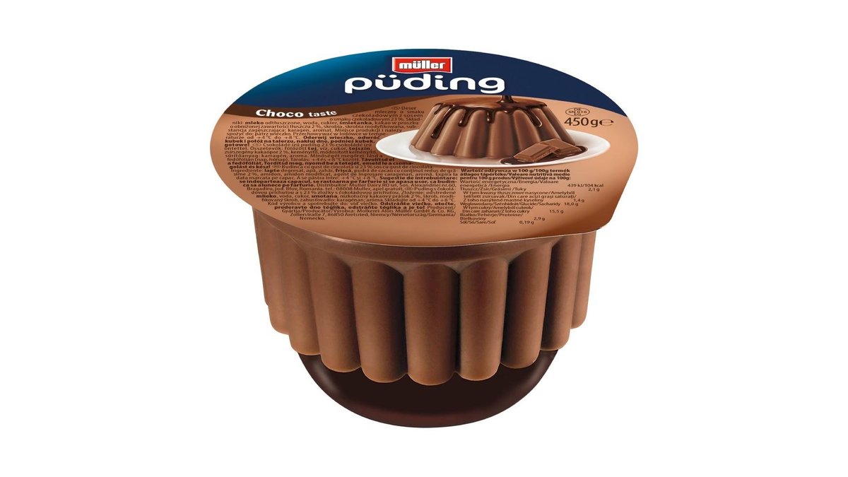 Muller Budinca cu ciocolata si sos de ciocolata 450g | Carrefour Hypermarket City Park (9473) | Wolt
