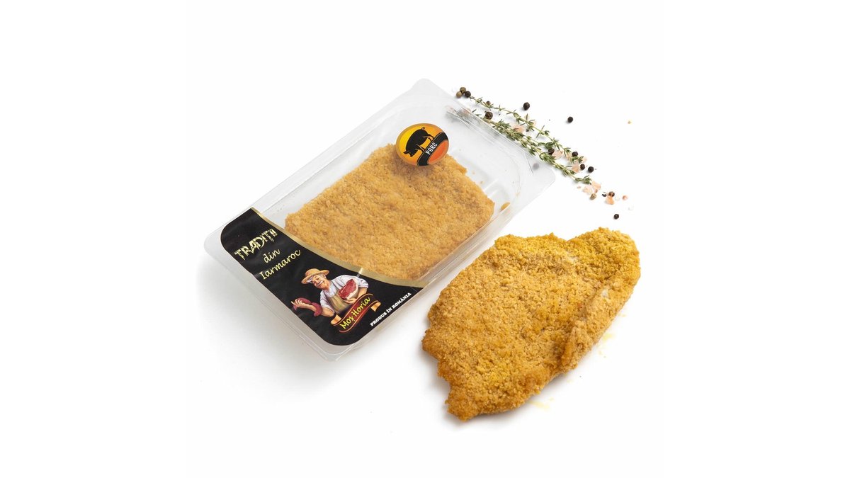 Snitel de porc, panetat Mos Horia 150g | Carrefour Hypermarket City Park (9473) | Wolt