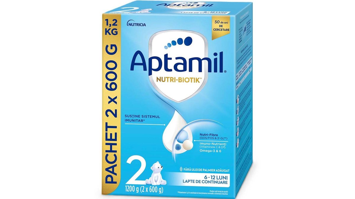 Lapte Praf Aptamil 2, 6-12 Luni, 1200 G | Carrefour Hypermarket ...