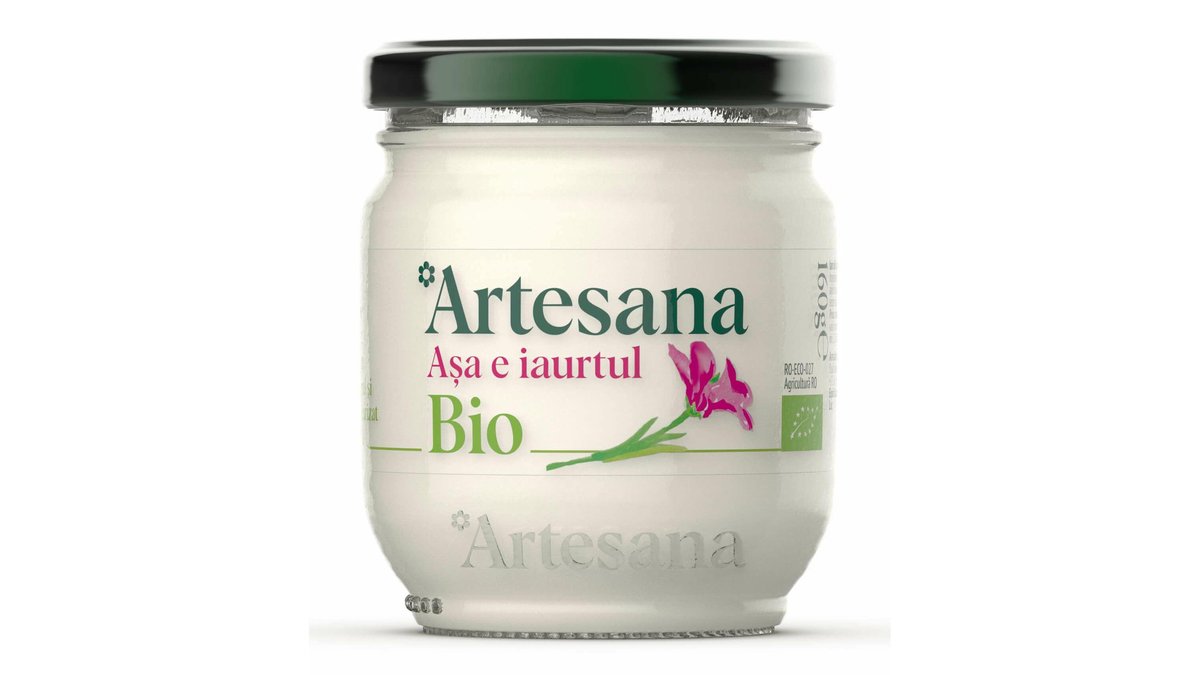 Artesana Iaurt ecologic din lapte de vaca 160 g | Carrefour Hypermarket ...