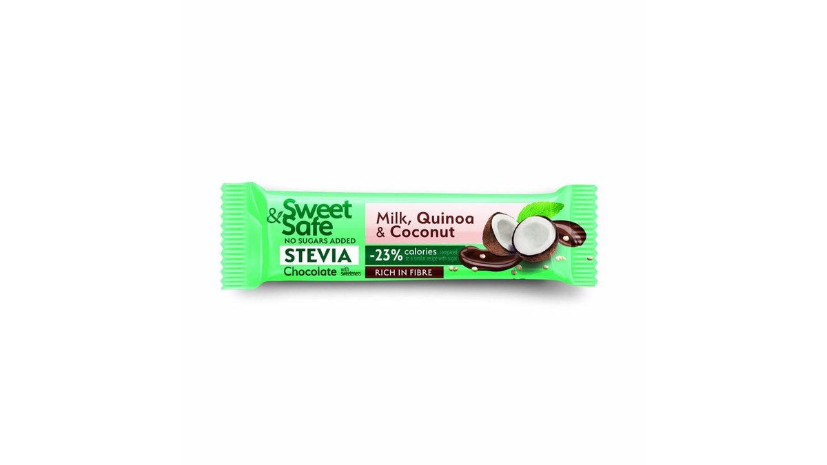 Ciocolata Cu Lapte & Cocos,Sweet & Safe 25 G | Carrefour Hypermarket ...