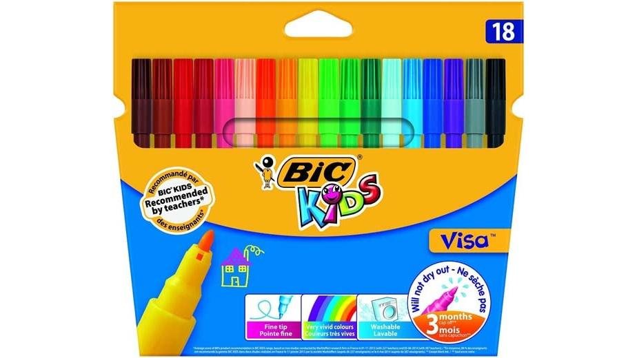 Markere de colorat BIC Kids Visa 18 buc | Carrefour Hypermarket Soseaua ...