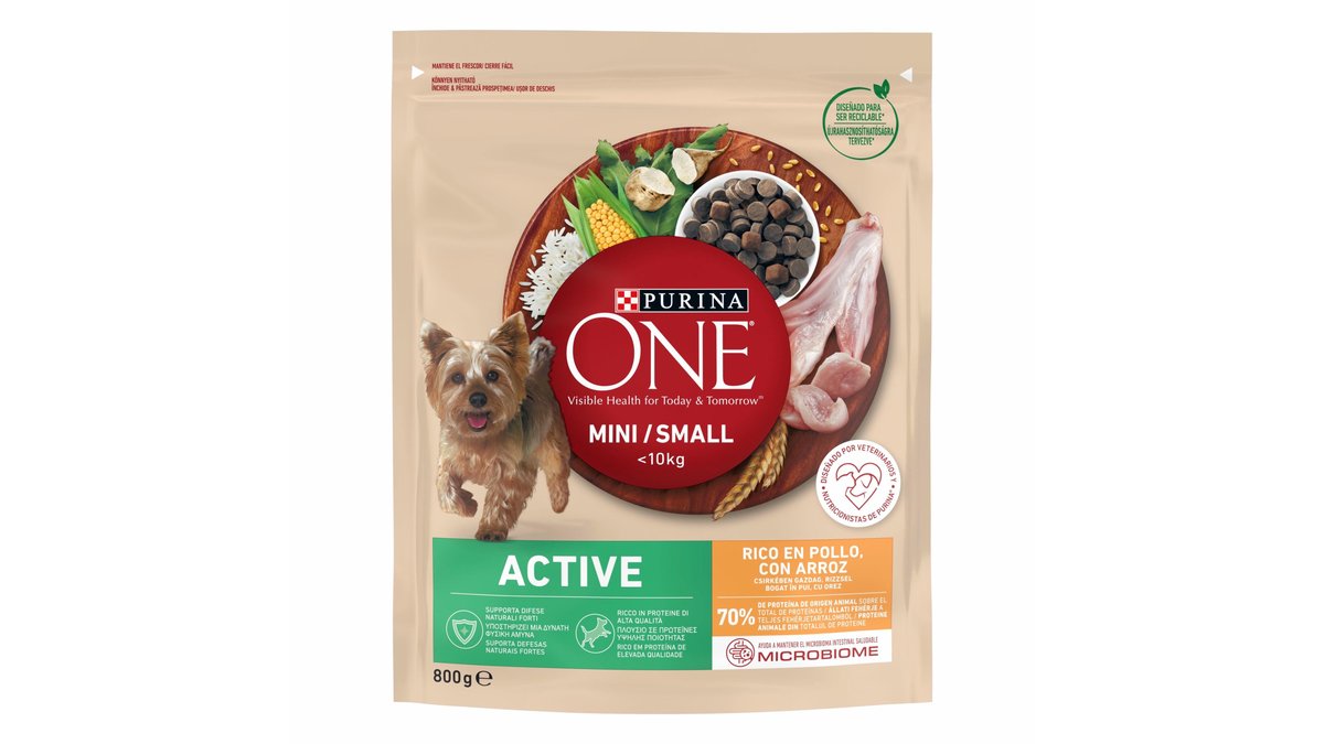 Purina One Mini Activ cu pui si orez, hrana uscata pentru caini, 800 g | Carrefour Hypermarket ...