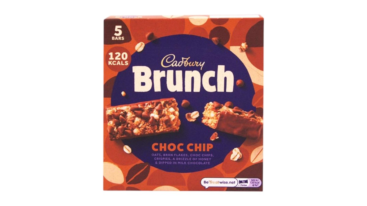Cadbury Brunch Choc Chip Cereal Bars, (5x28g), 140 g | Wolt Market Agios Athanasios | Wolt