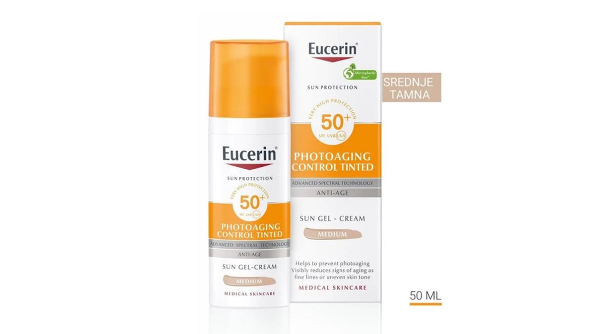 Eucerin Sun Photoaging Control tinted gel-krema SPF50+, svijetla nijansa - svi tipovi kože 50 ml ...