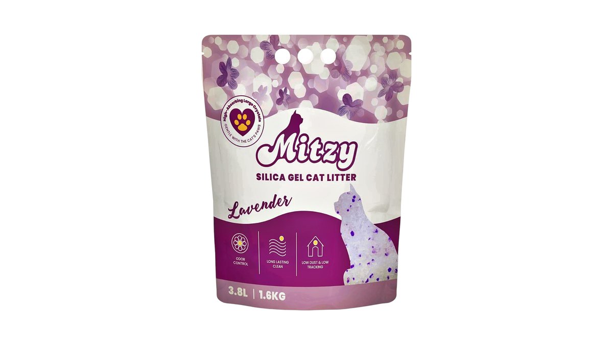 MITZY SILICA GEL Nisip silicat pentru pisici, cu lavandă 3,8L/1,6kg | The ONE Pet Shop | Wolt