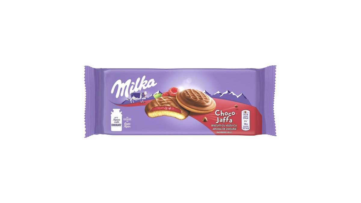 Milka Jaffa Biscuiti cu jeleu cu aroma de zmeura 147g | Carrefour ...