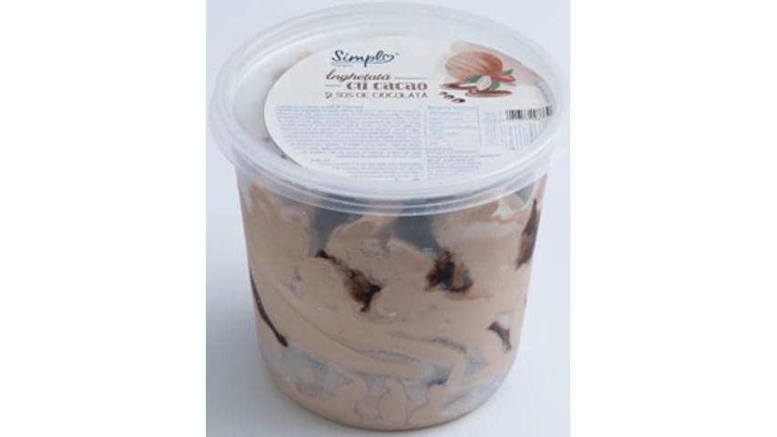 Inghetata cu cacao si sos ciocolata, Simpl, 1000 ML | Carrefour ...