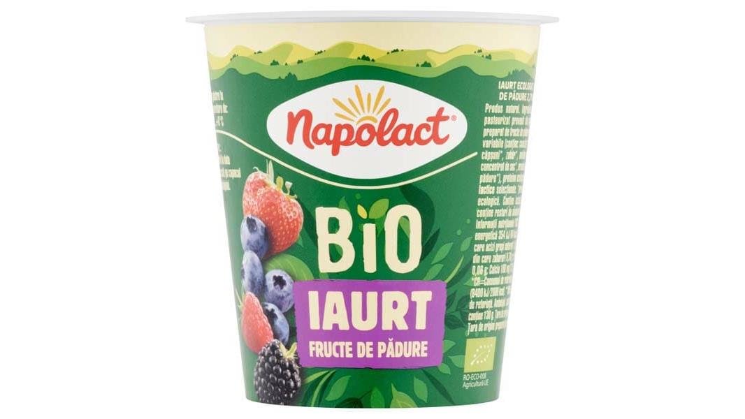 Iaurt BIO cu fructe de padure Napolact 130 g | Carrefour Hypermarket ...