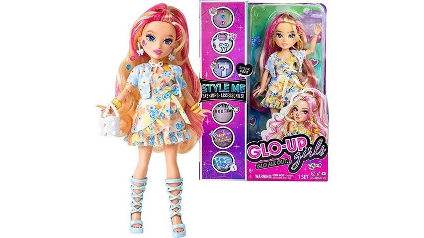 Papusa Glo-up, Multicolor Masura unica | Carrefour Hypermarket ...