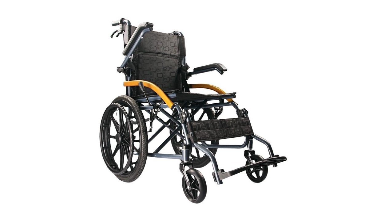 Scaun cu rotile (fotoliu rulant) ultrausor, pliabil, cu manere ...