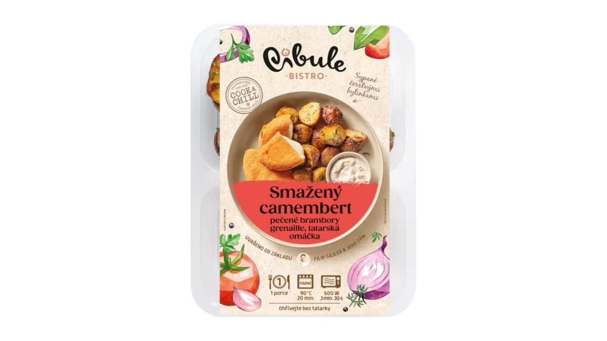 Cibule Bistro Smažený camembert, pečené brambory grenaille, tatarská ...