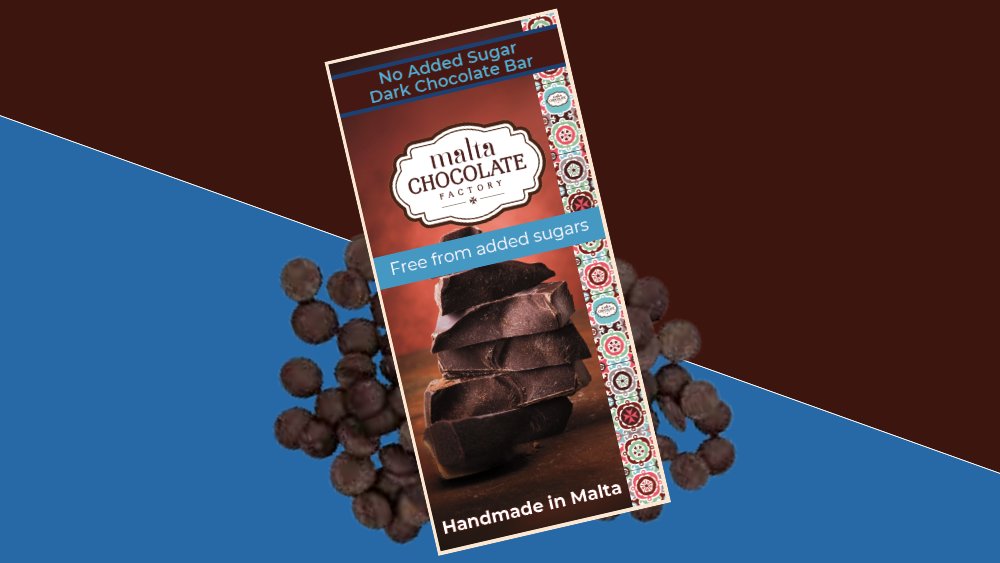 Dark Chocolate No Added Sugar Bar, 80g | Malta Chocolate Factory | Wolt