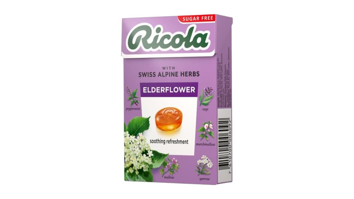 Bombone bez šećera zova Ricola 40g | Wolt Market Novi Sad Salajka | Wolt