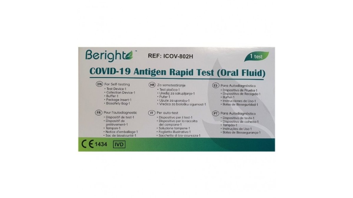 Brzi antigenski test na sars-cov-2 Beright (test na slinu) | Ljekarna ...