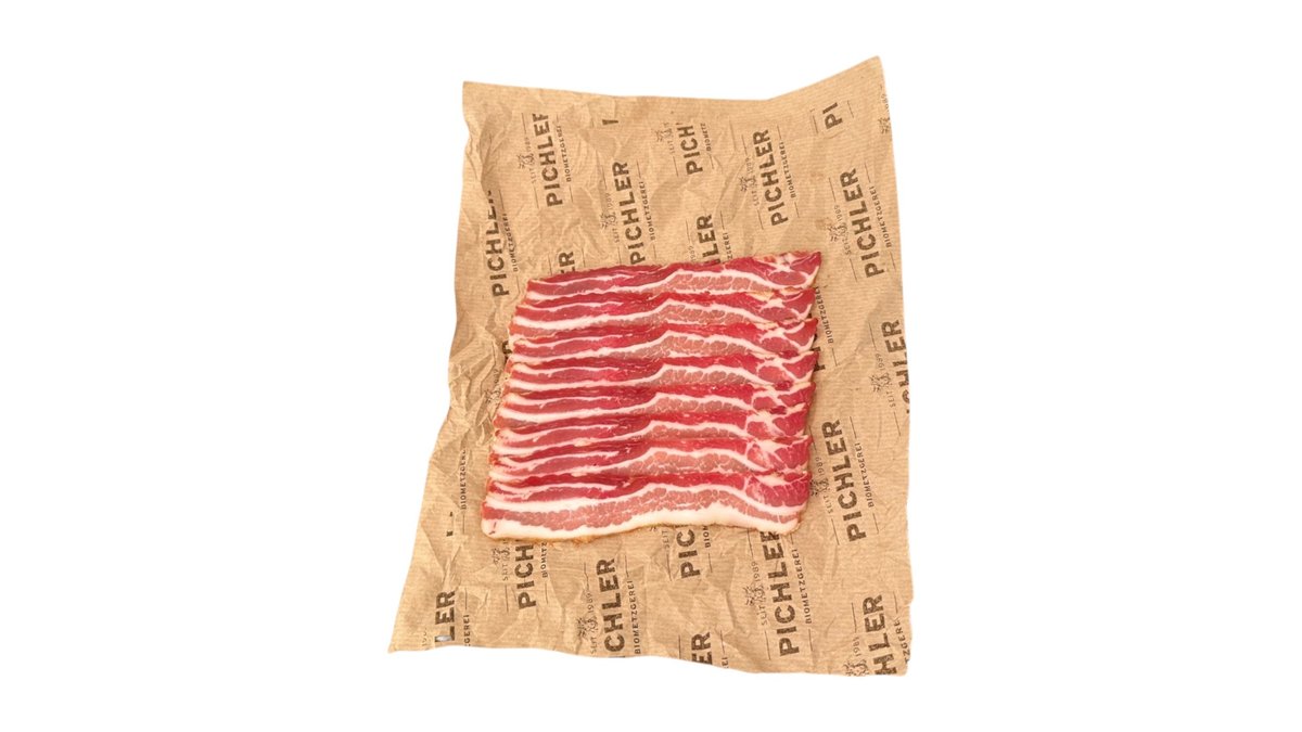 Pichler Biofleisch Frühstücksspeck/Bacon geschnitten, ~80 g | Wolt Market Sendling | Wolt