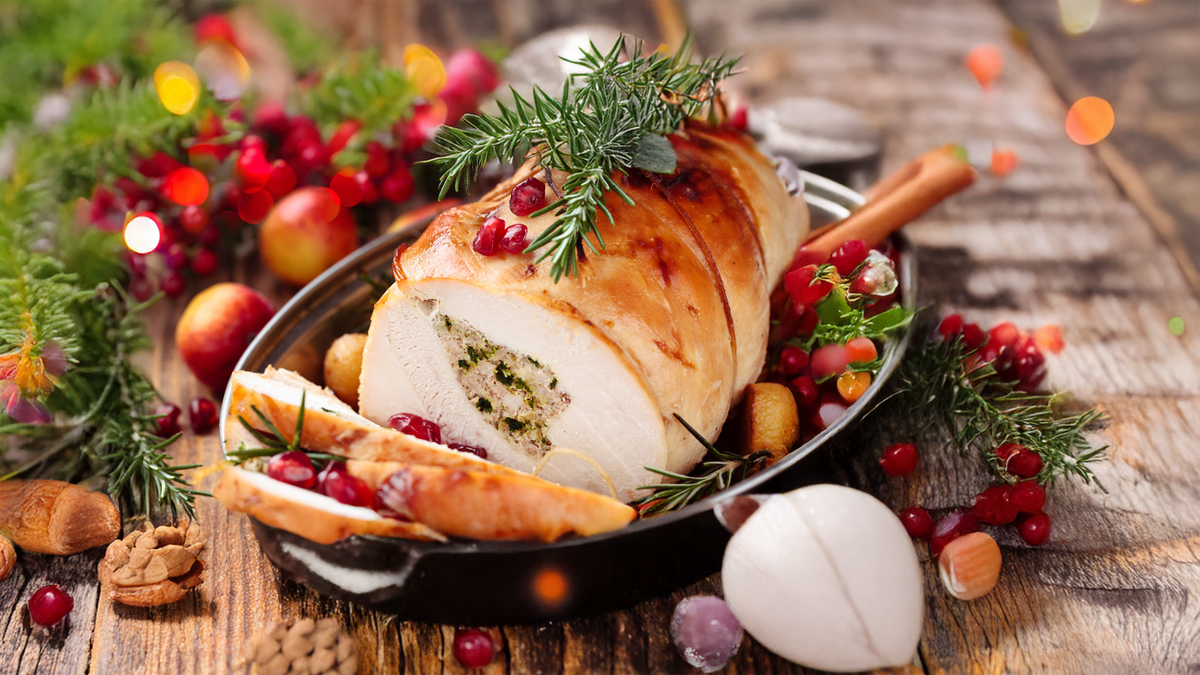 Stuffed Turkey Breast With Parma Ham, Cranberries & Pistachios (Frozen ...
