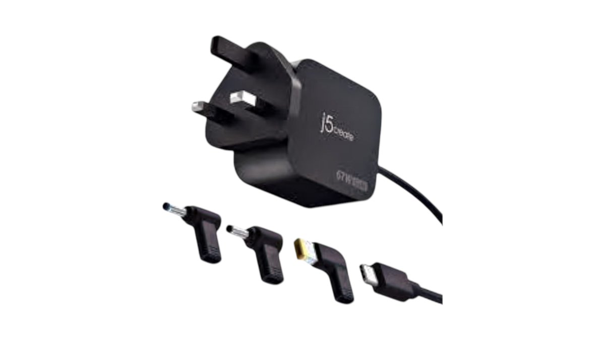 J5create 67W GAN PD USB-C MINI CHARGER WITH 3 TYPES OF DC CONNECTOR - E ...