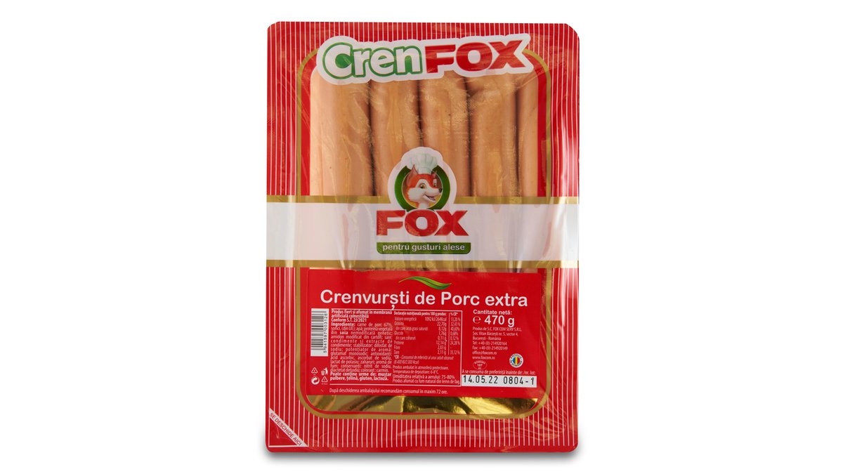 Fox Crenvursti De Porc Extra 470 Gr | Kaufland Zarandului (2700) | Wolt