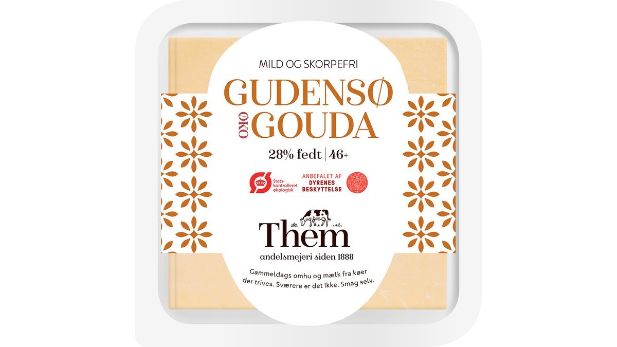 Ost i skiver Gudensø gouda 46+ øko. Them | Wolt Market Kbh ...